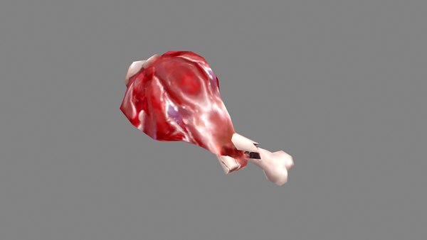 3D model Cartoon Beef - Pork - Lamb - Fresh Meat Ingredients ...