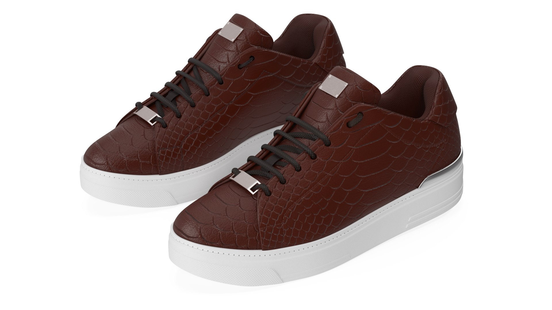 3D model Sneakers Python Leather Brown - TurboSquid 2112677