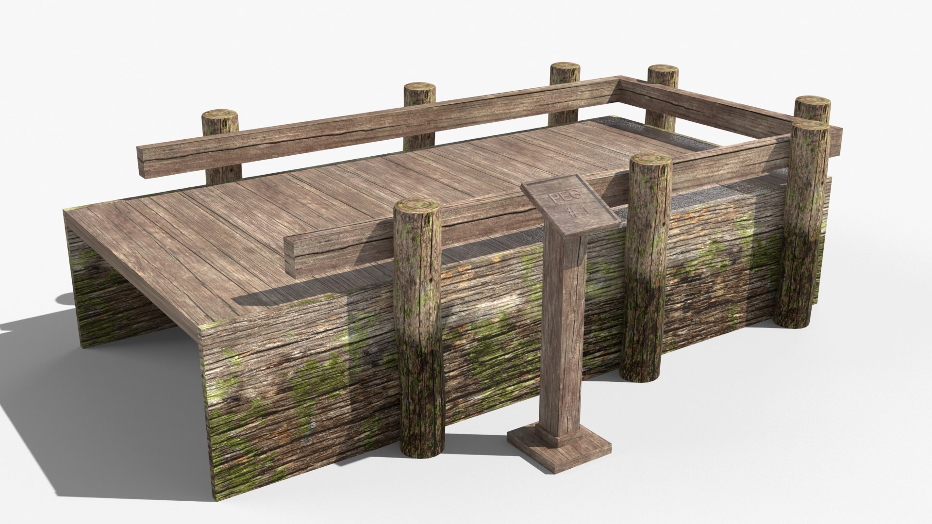3D Wooden Fishing Peg - TurboSquid 1749691