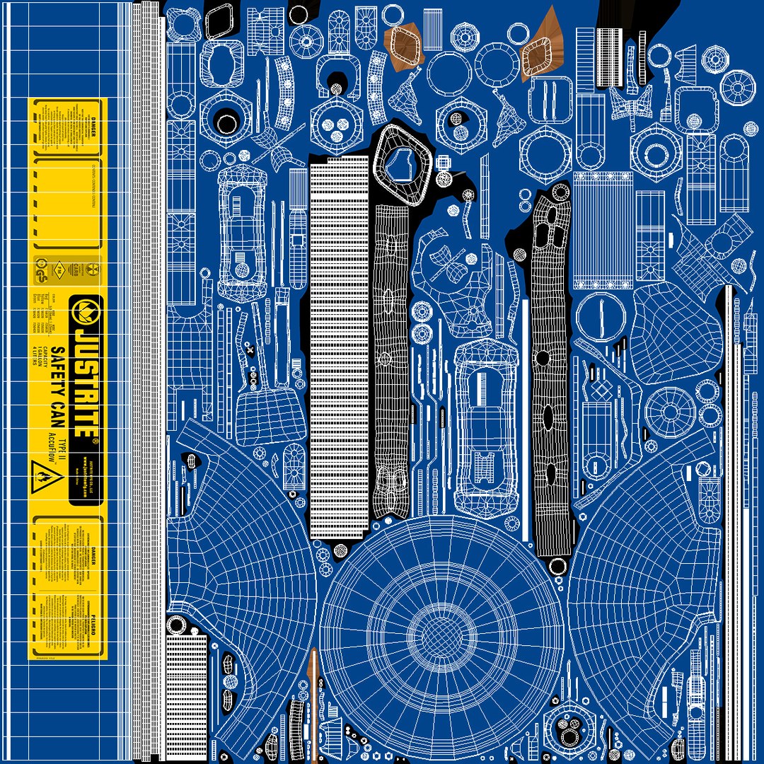 3D Safety Fuel Can One Gallon Blue - TurboSquid 1934946