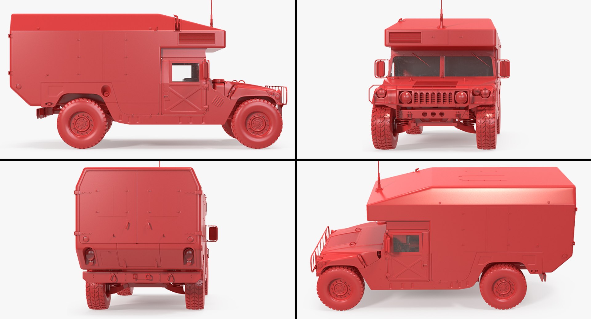3d maxi ambulance military car model
