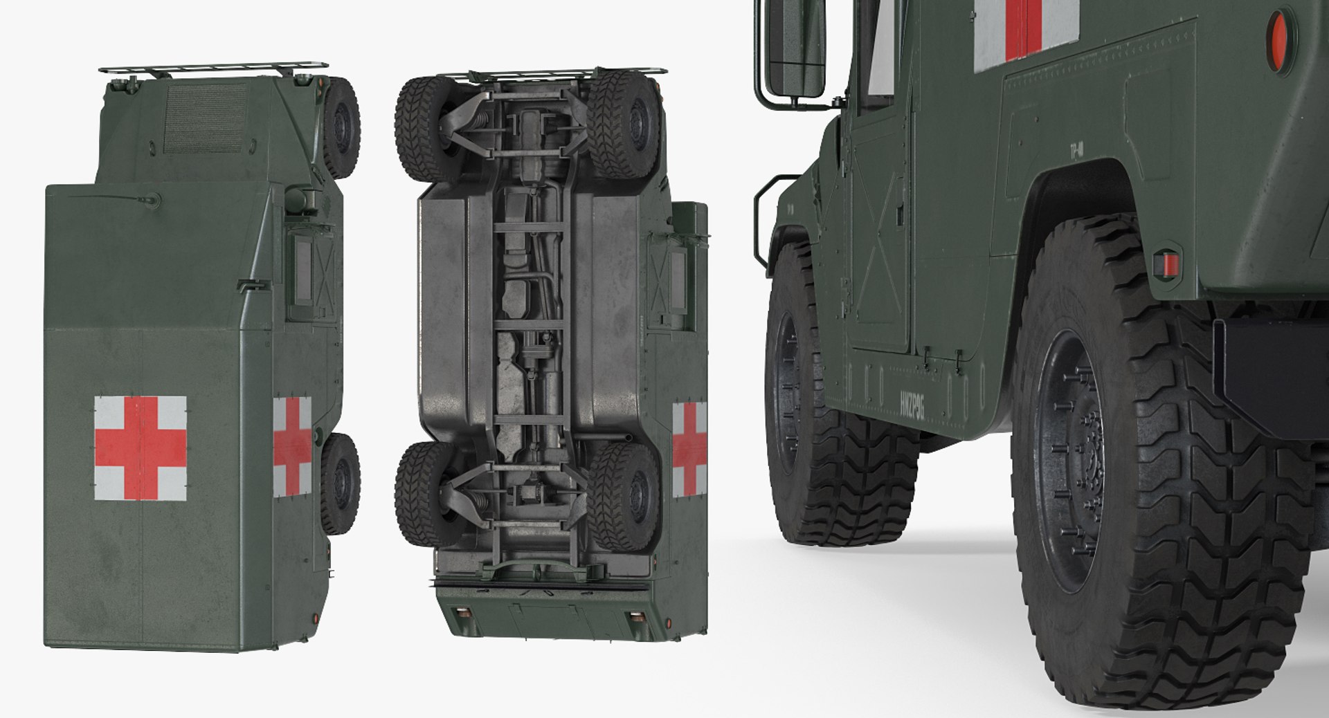 3d maxi ambulance military car model
