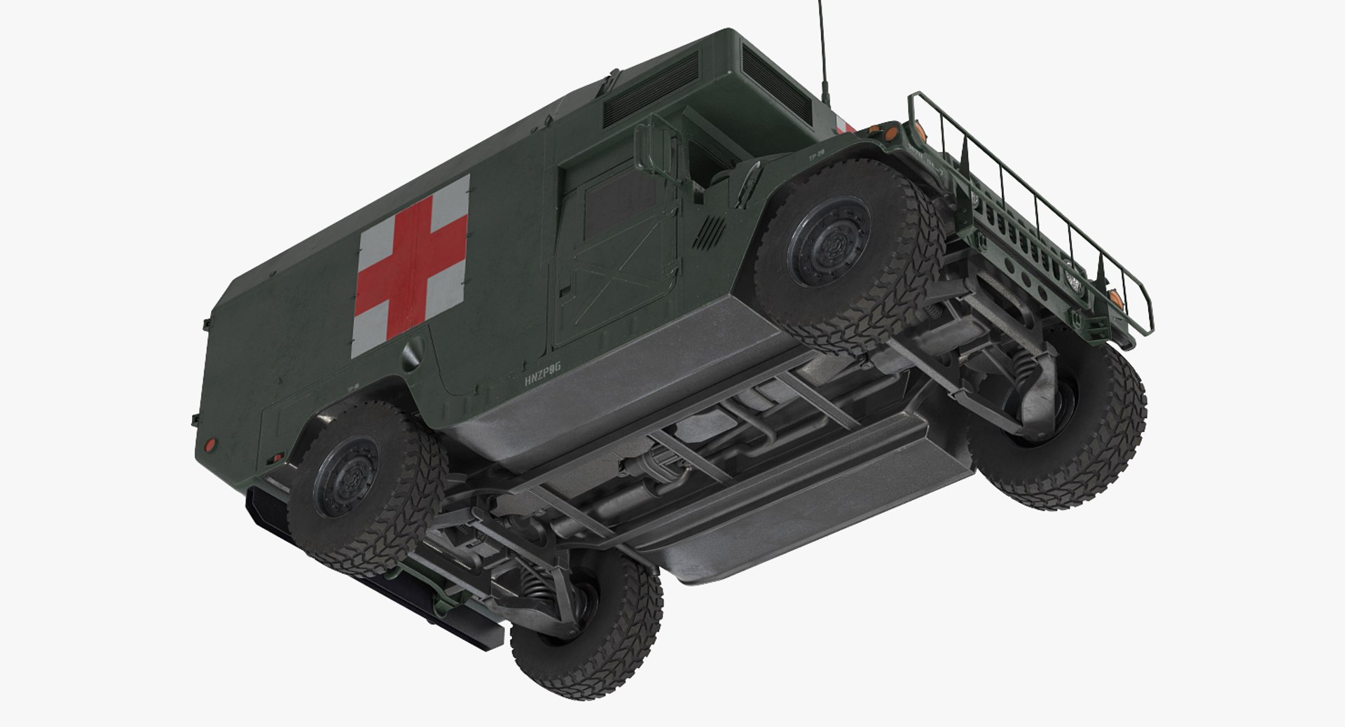 3d maxi ambulance military car model