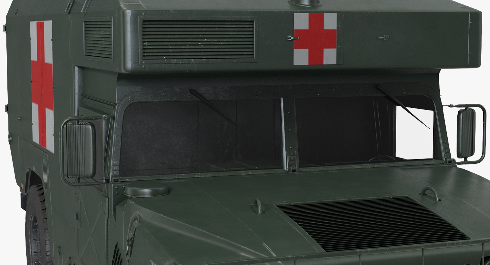 3d maxi ambulance military car model