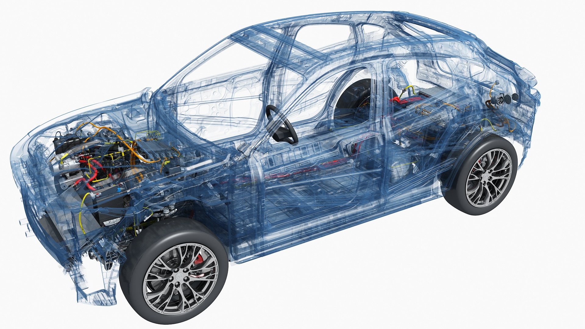 3D Electric SUV X-ray - TurboSquid 1971376