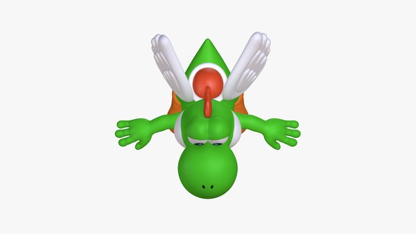 3D model classic yoshi wings super mario - TurboSquid 1706430