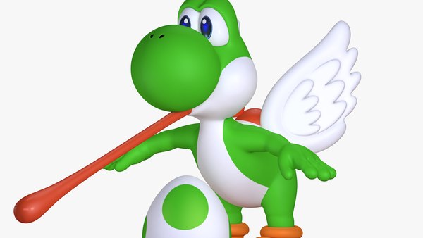 3D model classic yoshi wings super mario - TurboSquid 1706430