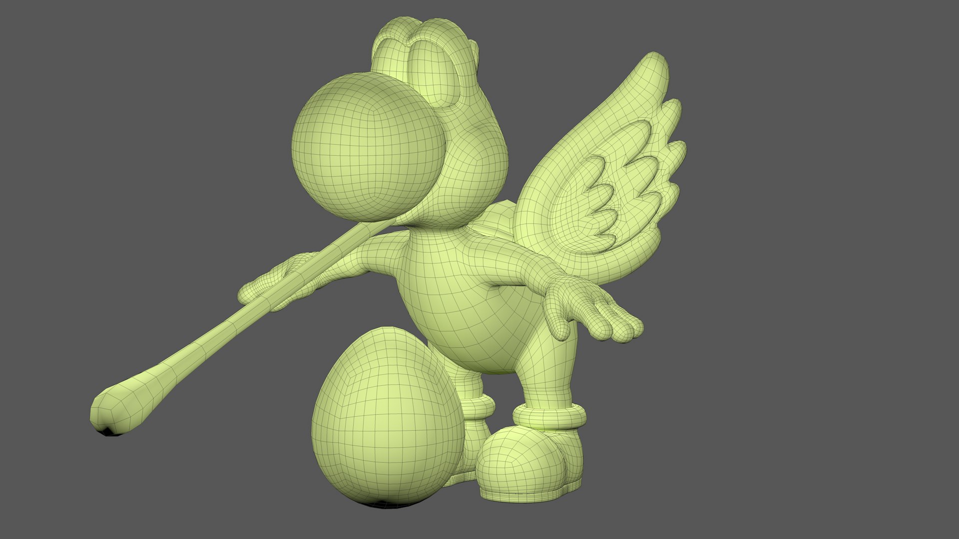 3D Model Classic Yoshi Wings Super Mario - TurboSquid 1706430