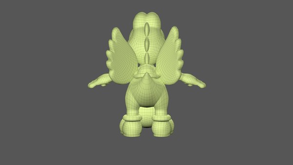 3D model classic yoshi wings super mario - TurboSquid 1706430