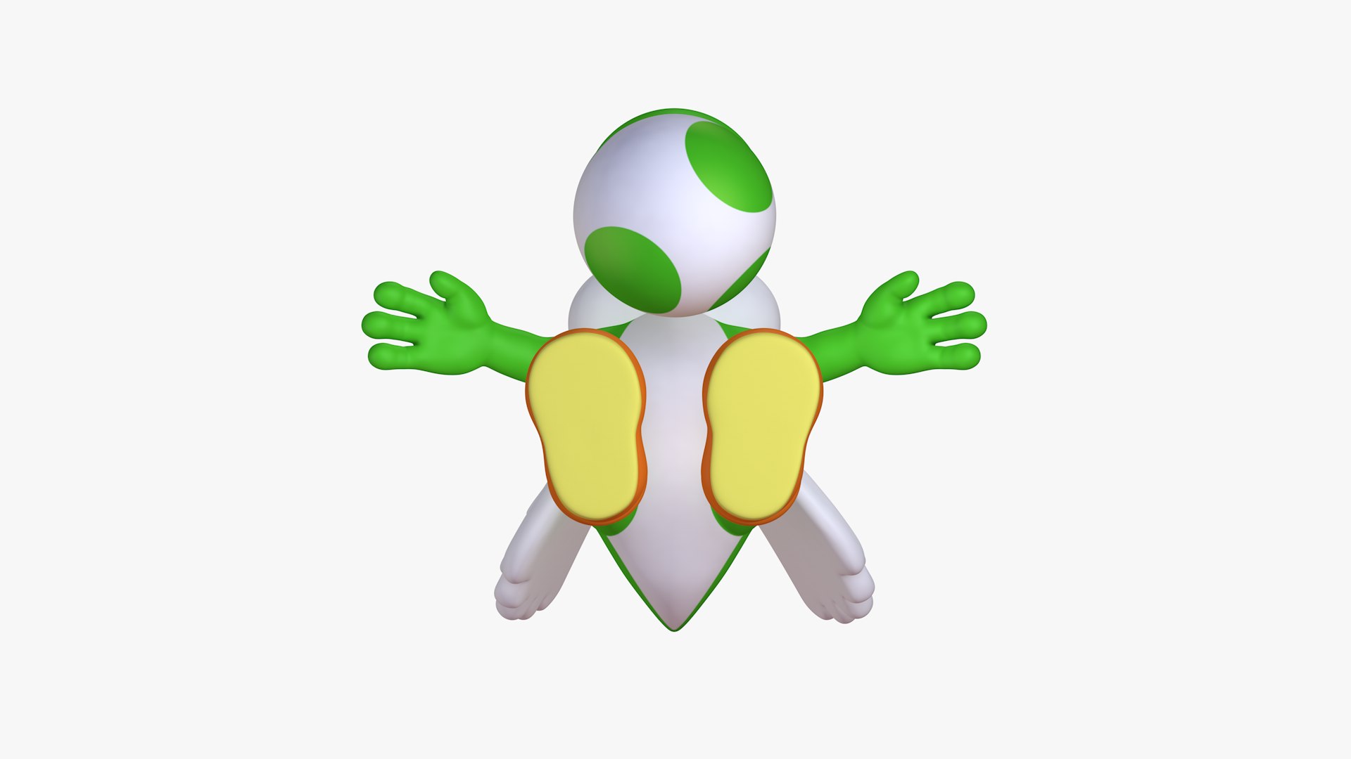 3D Model Classic Yoshi Wings Super Mario - TurboSquid 1706430