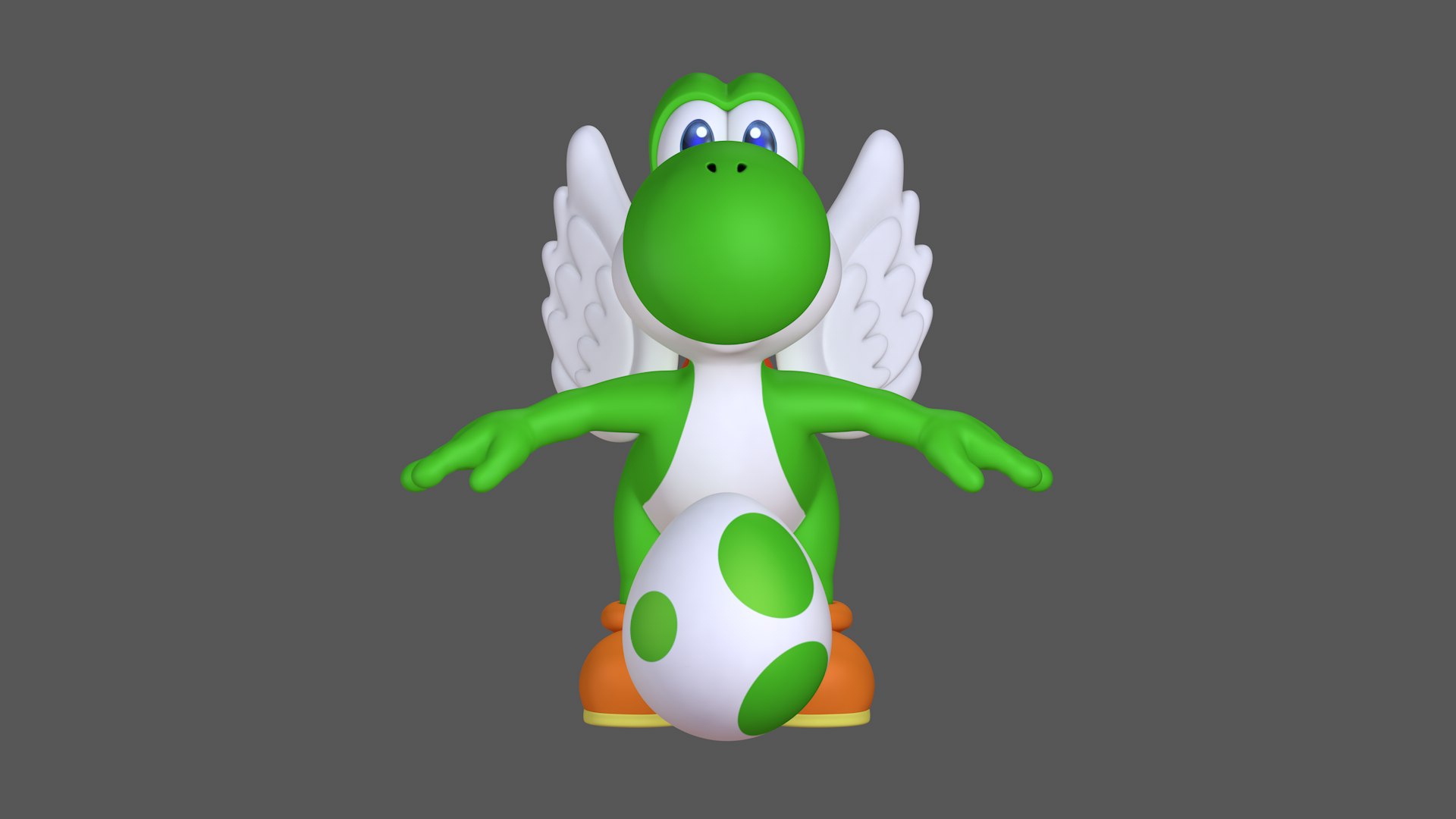 3D model classic yoshi wings super mario - TurboSquid 1706430