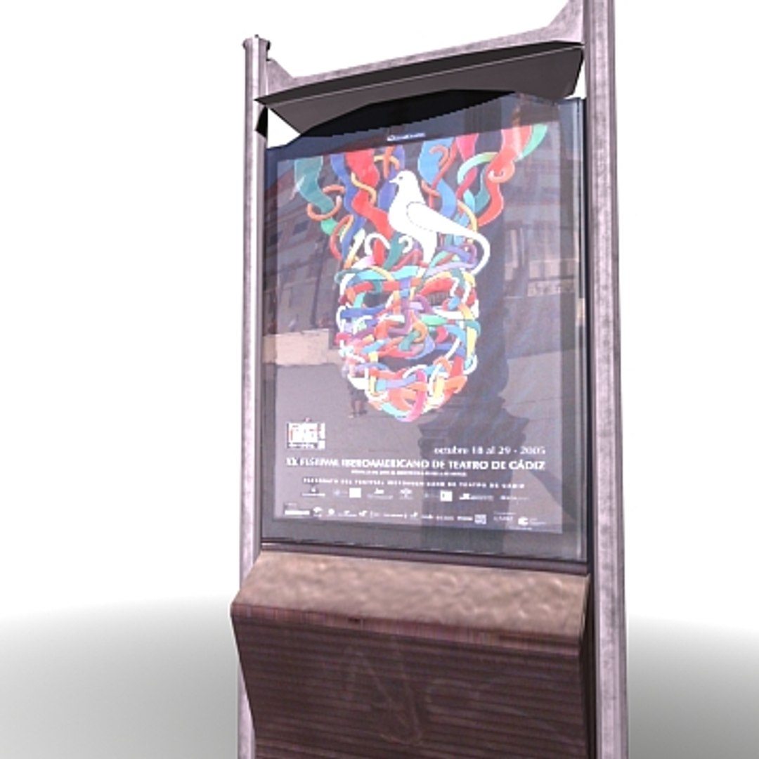 advert banner stand 3d 3ds