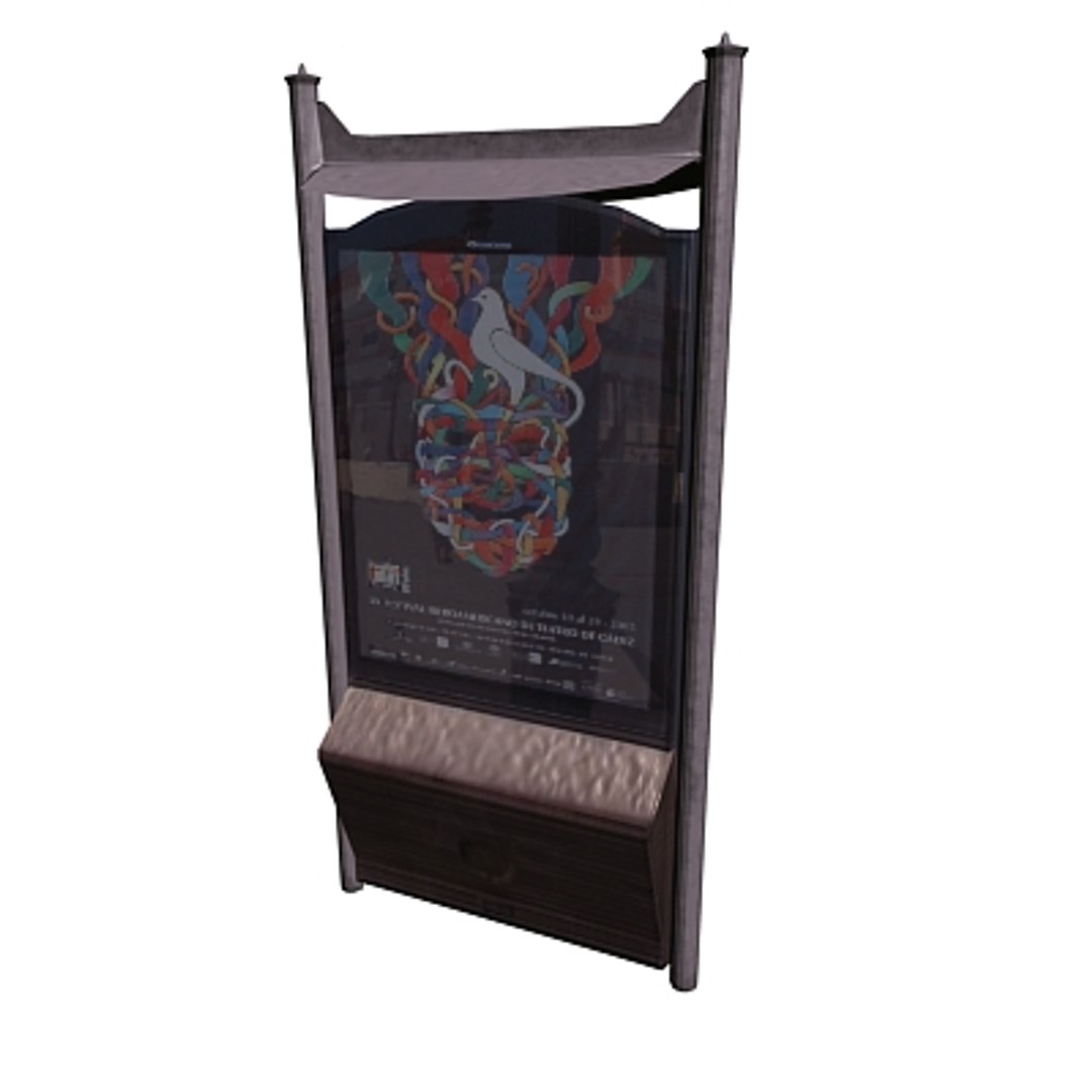 advert banner stand 3d 3ds