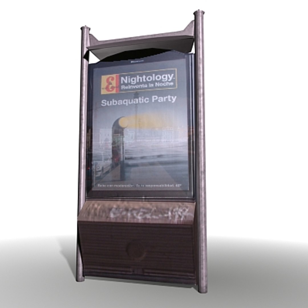 advert banner stand 3d 3ds