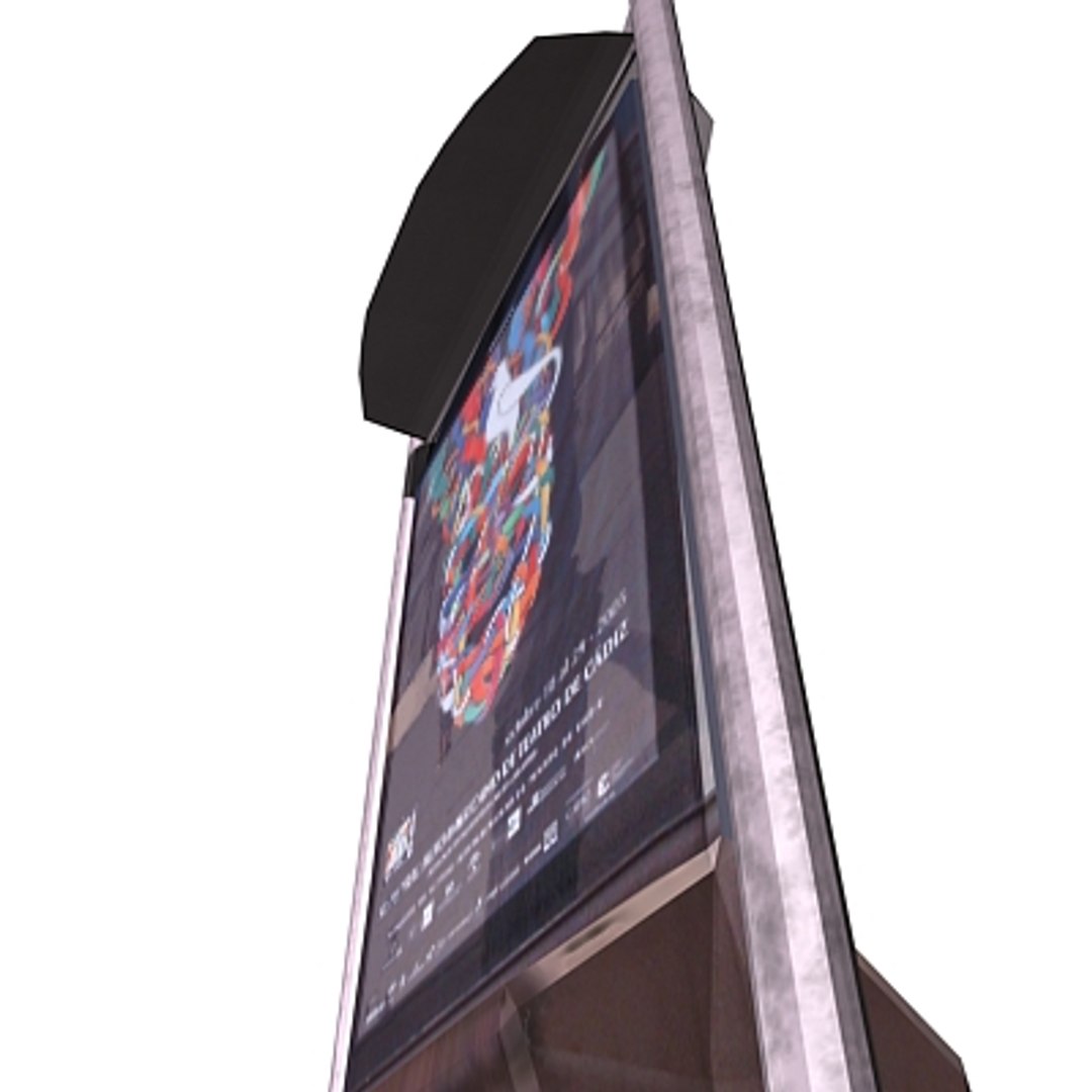 advert banner stand 3d 3ds