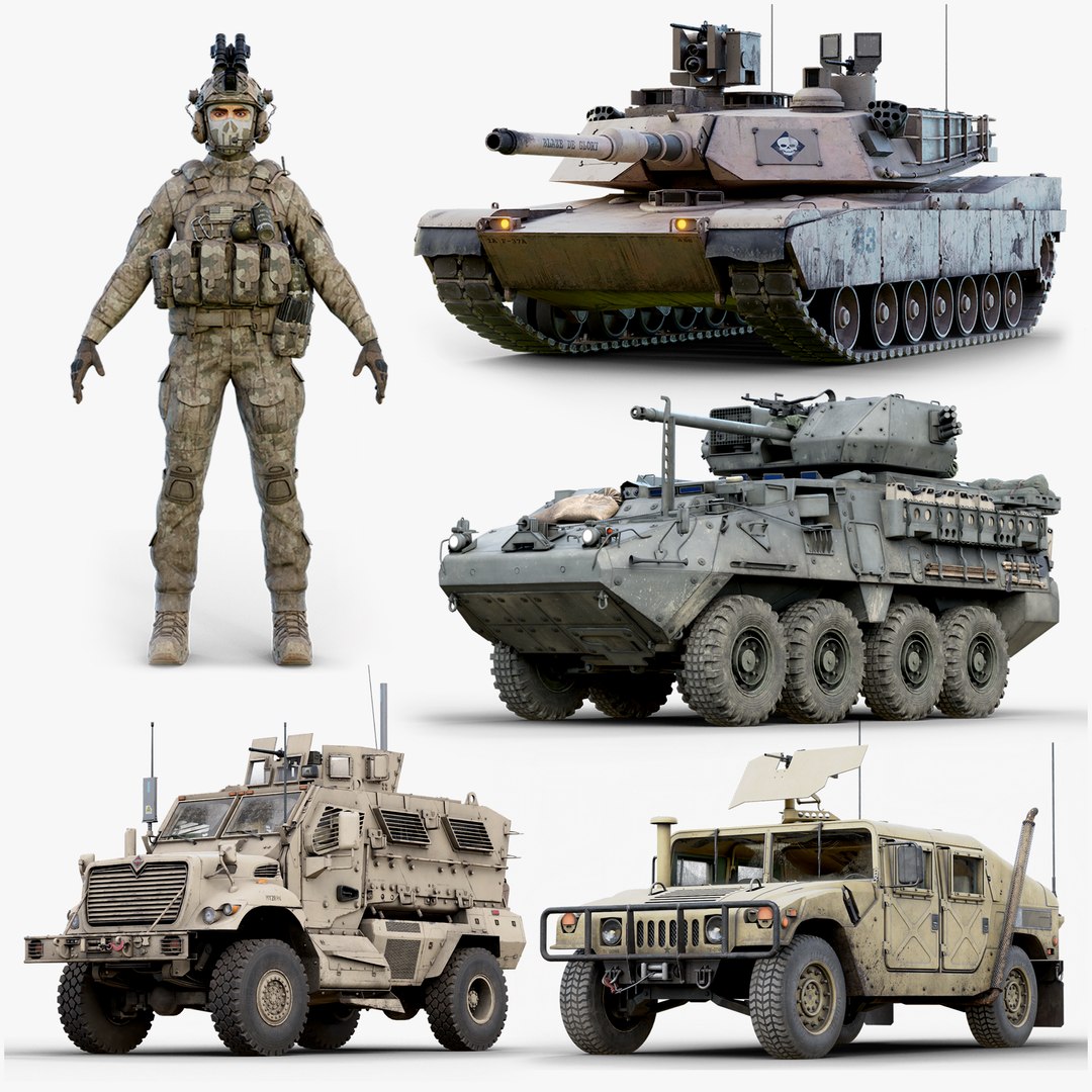 3D US Army Military Bundle Realtime Model - TurboSquid 2397176