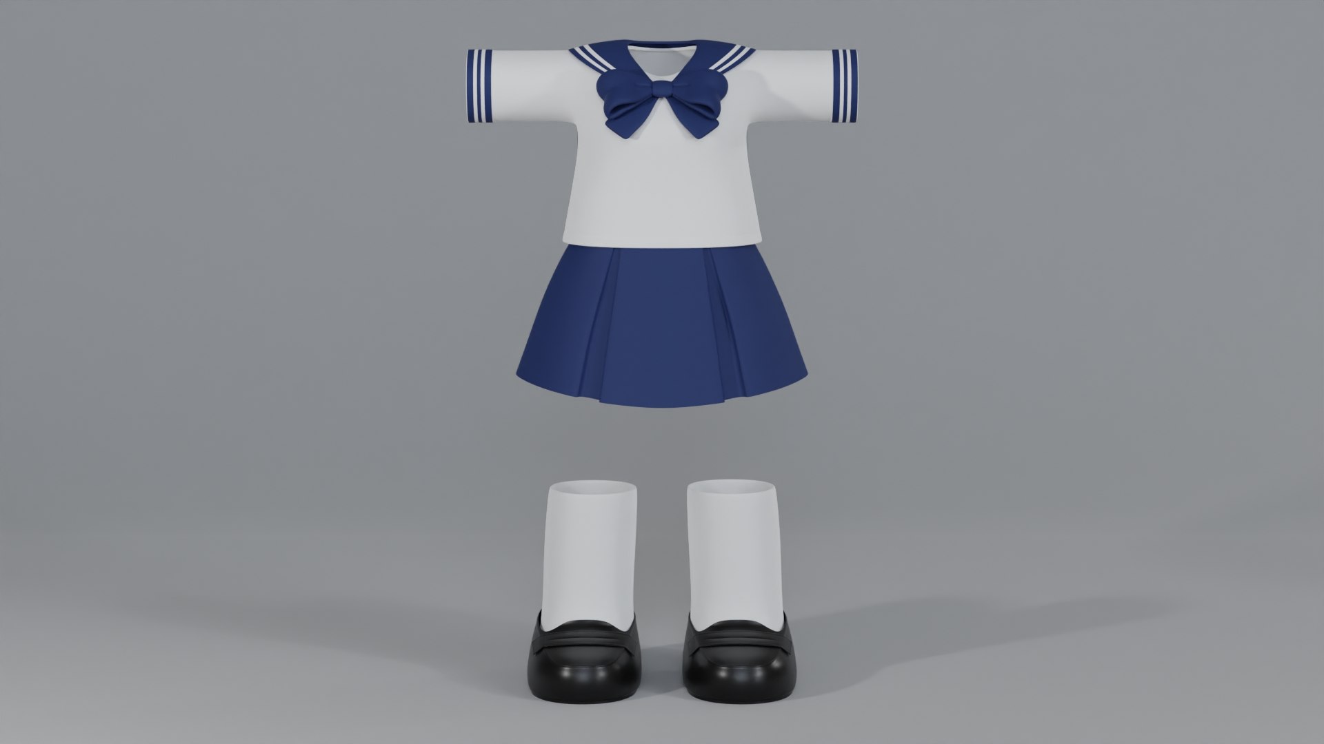 3D Minimal Chibi School Uniform 01 Model - TurboSquid 1981700