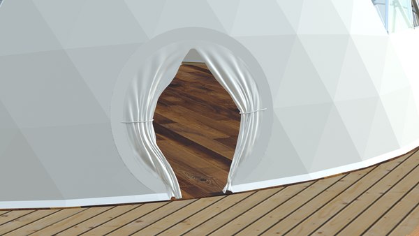 Geodesic Dome On Platform 3D - TurboSquid 1898614