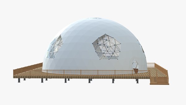 Geodesic Dome On Platform 3D - TurboSquid 1898614