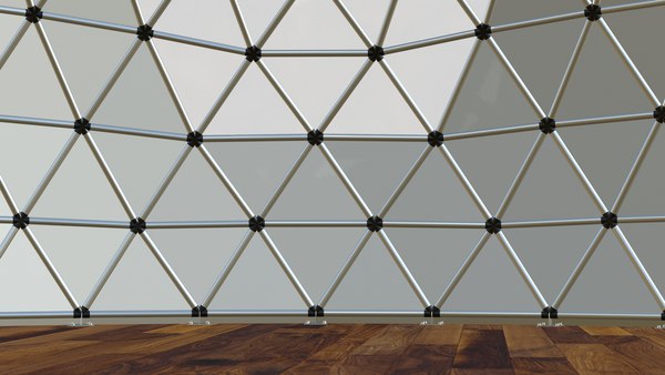 Geodesic Dome On Platform 3D - TurboSquid 1898614