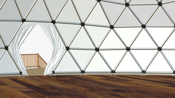 Geodesic Dome On Platform 3D - TurboSquid 1898614