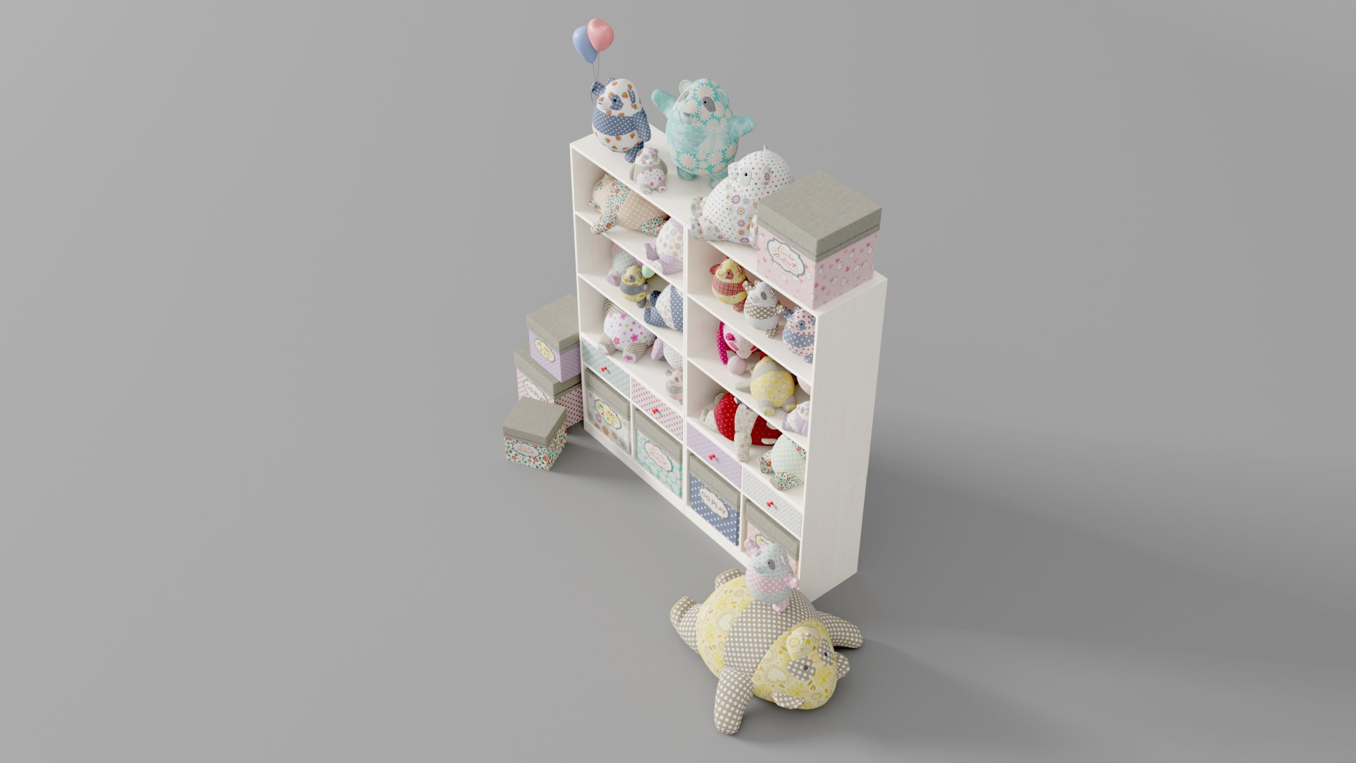 3D Colorful Panda Pals Model - TurboSquid 2198226