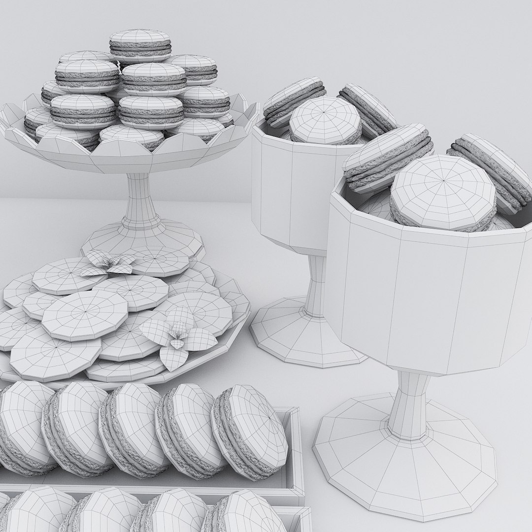 Orange Macarons Model - TurboSquid 1913542