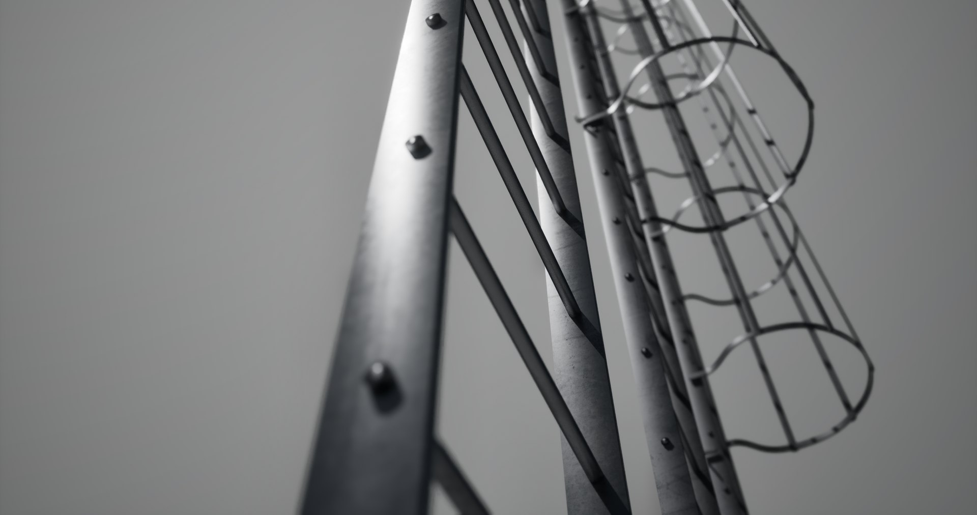 3D Three Tunnel Safety Ladders Model - TurboSquid 2371291