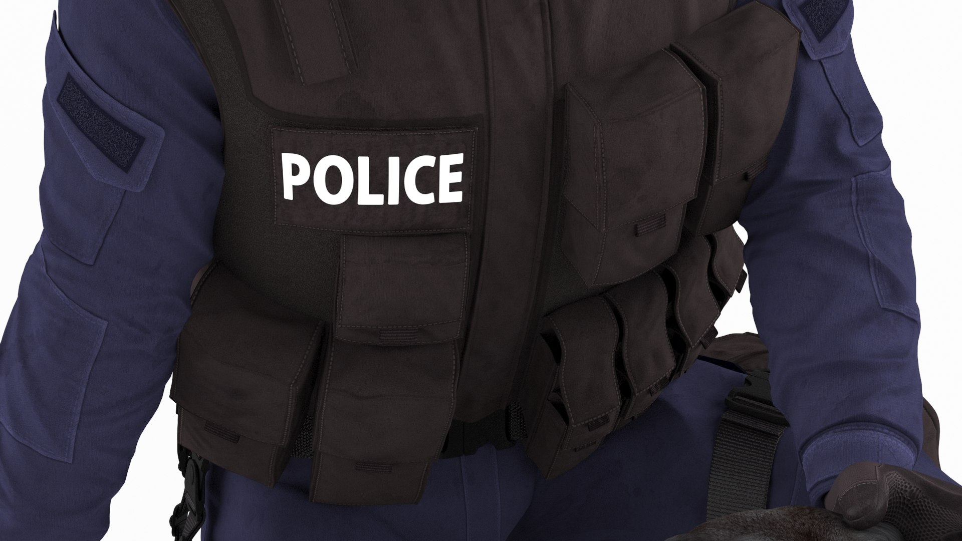 3D Police K9 Patrol With Taser Baton - TurboSquid 2342478