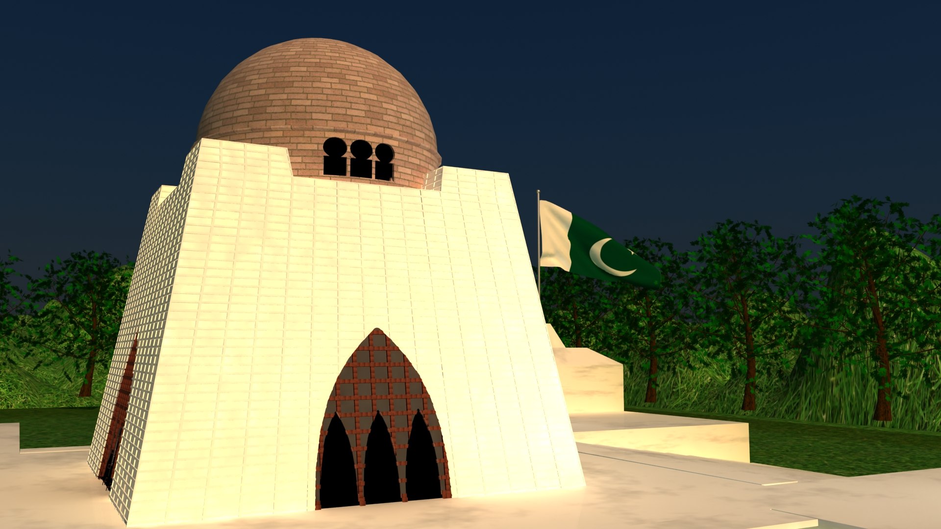 Quaid-e-Azam Tomb 3D - TurboSquid 1893507