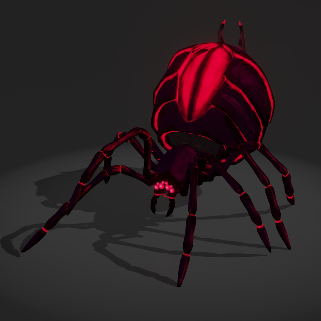 The Devour Spider - Rigged And Animated Low-poly 3D Model - TurboSquid ...