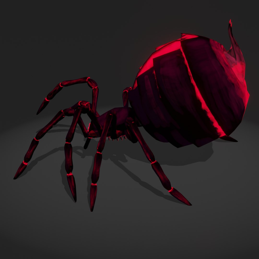 The Devour Spider - Rigged And Animated Low-poly 3D Model - TurboSquid ...