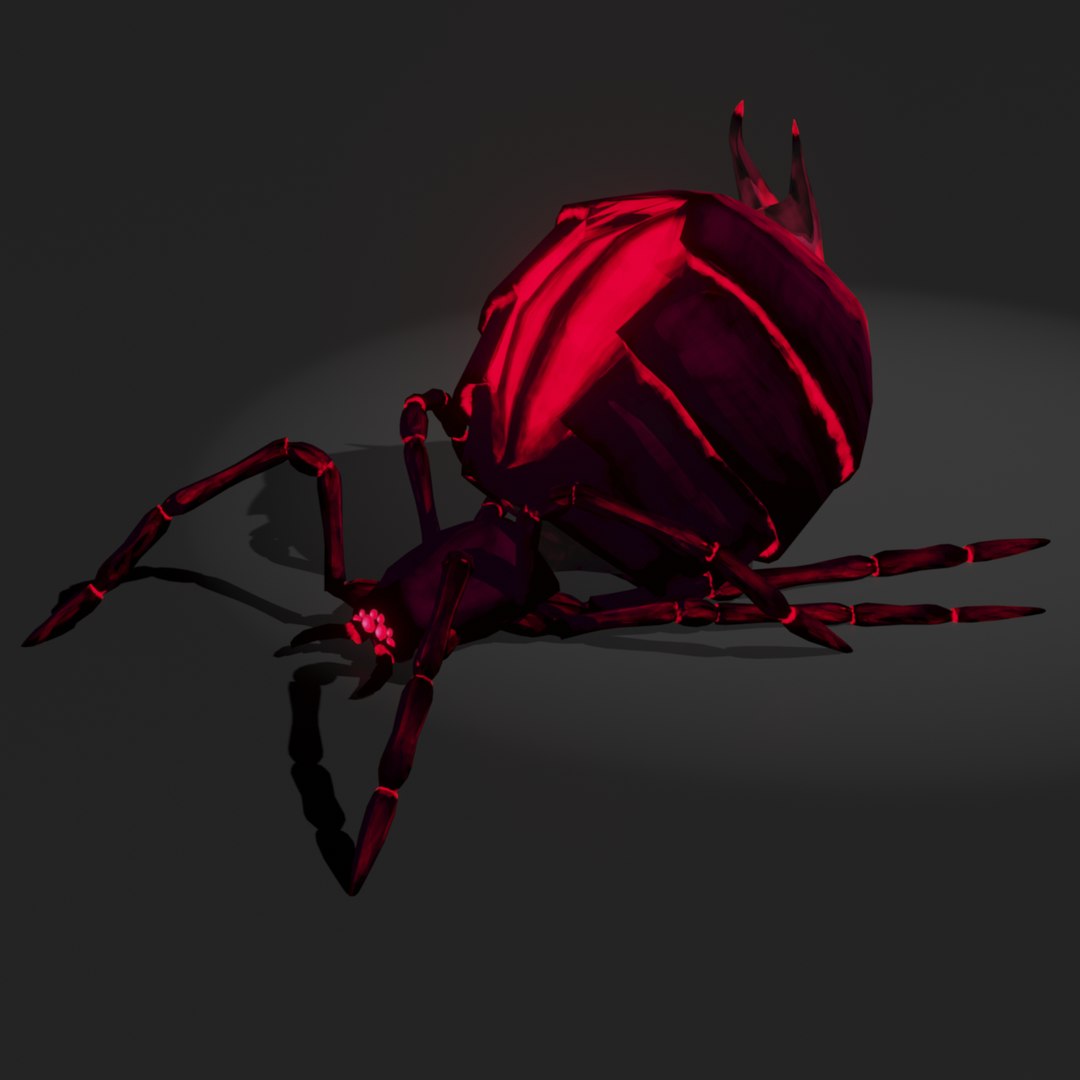 The Devour Spider - Rigged And Animated Low-poly 3D Model - TurboSquid ...