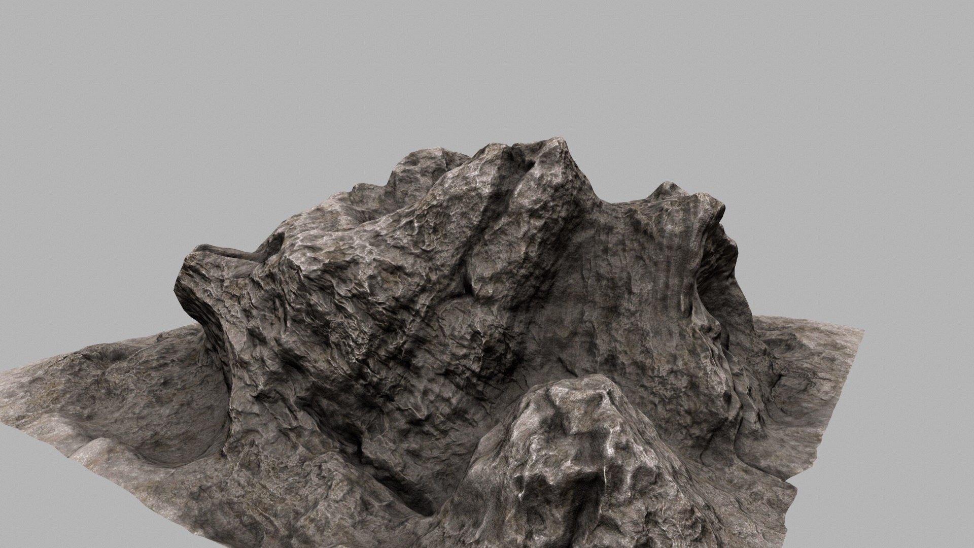 rock mount 3d obj