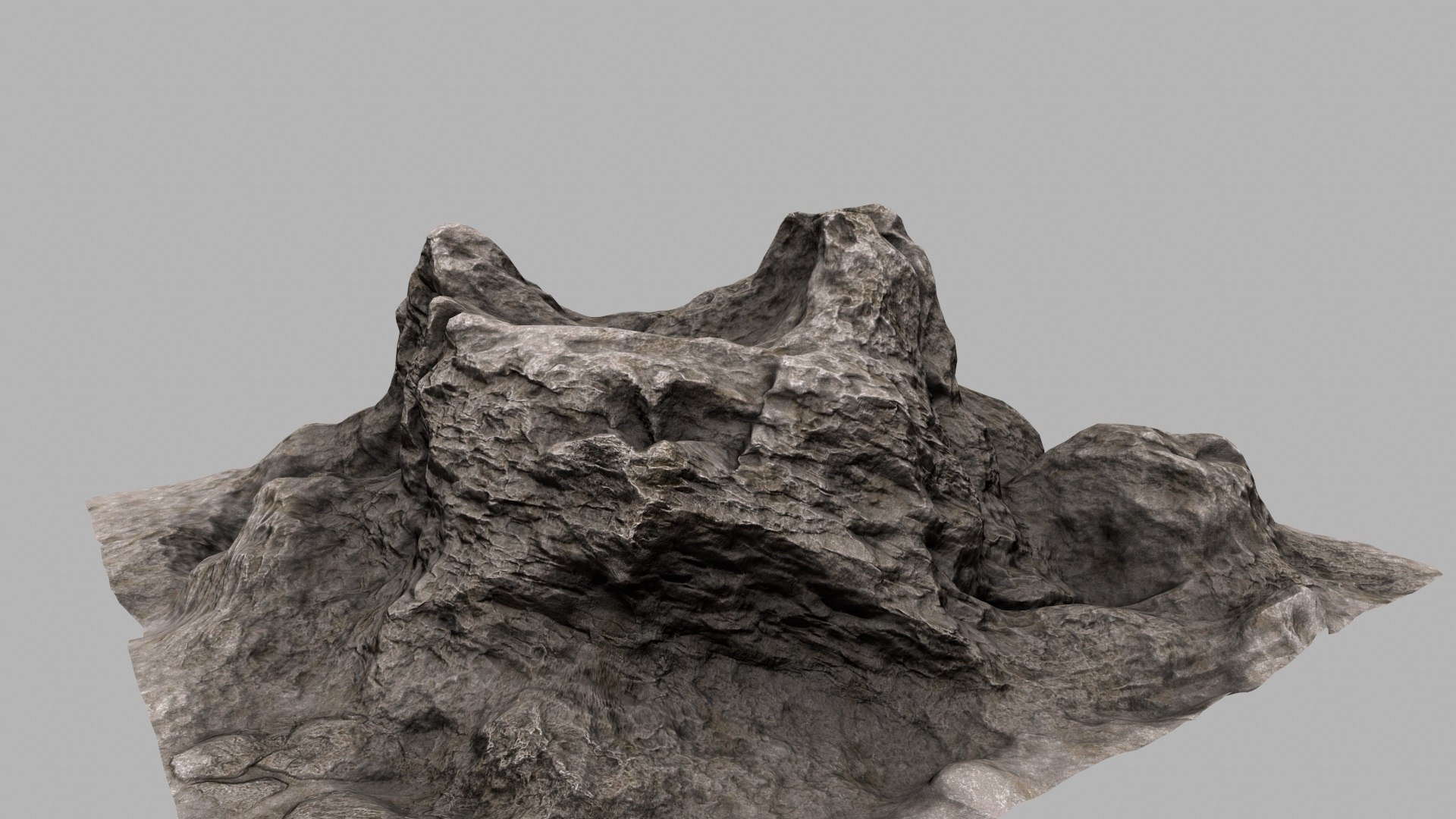 rock mount 3d obj