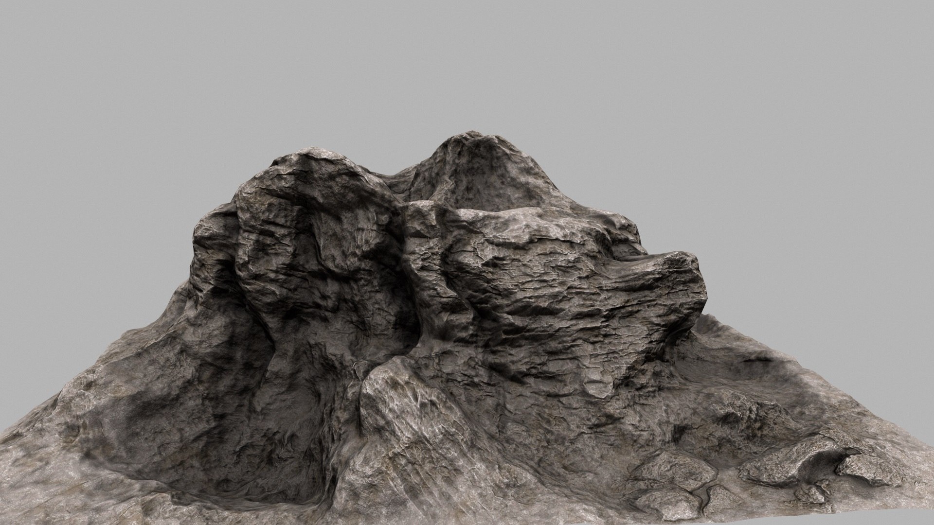 rock mount 3d obj
