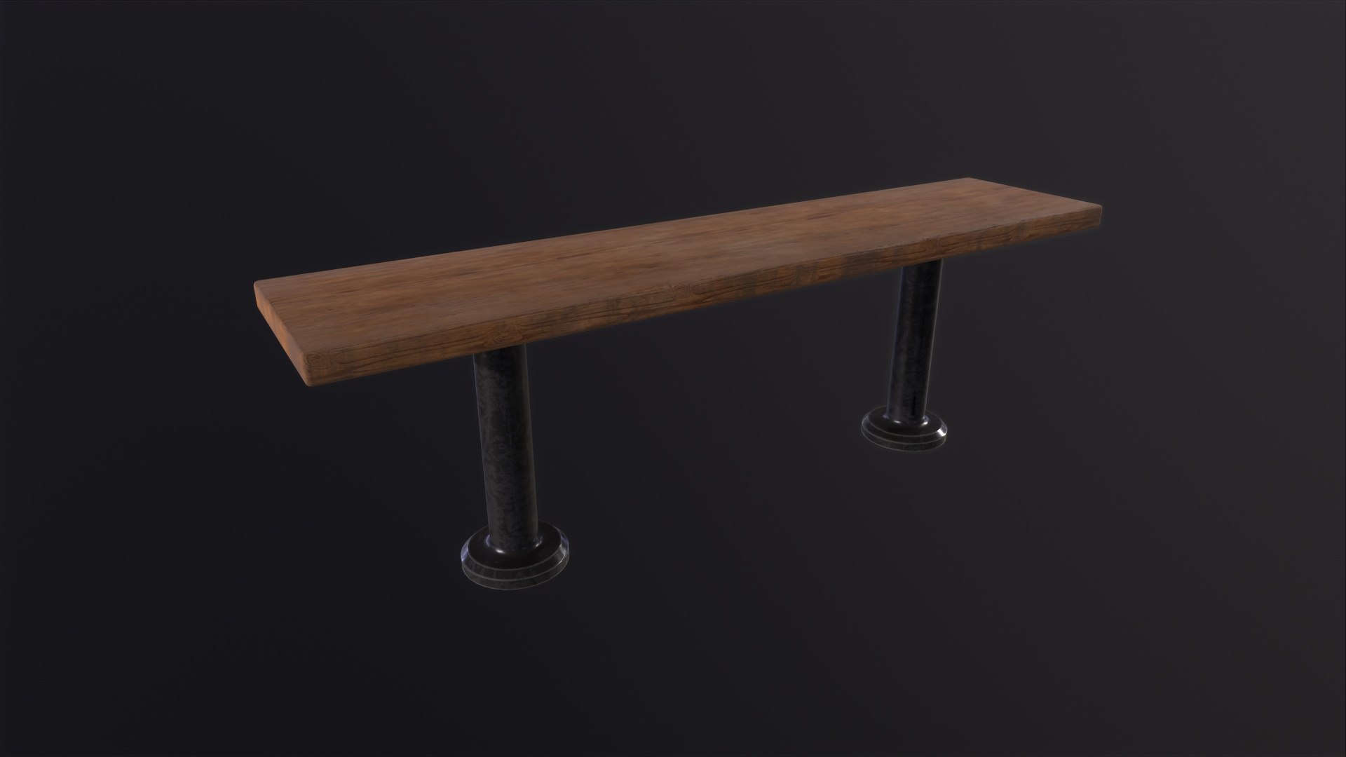 3D Model Old Wooden Bench - TurboSquid 2133700