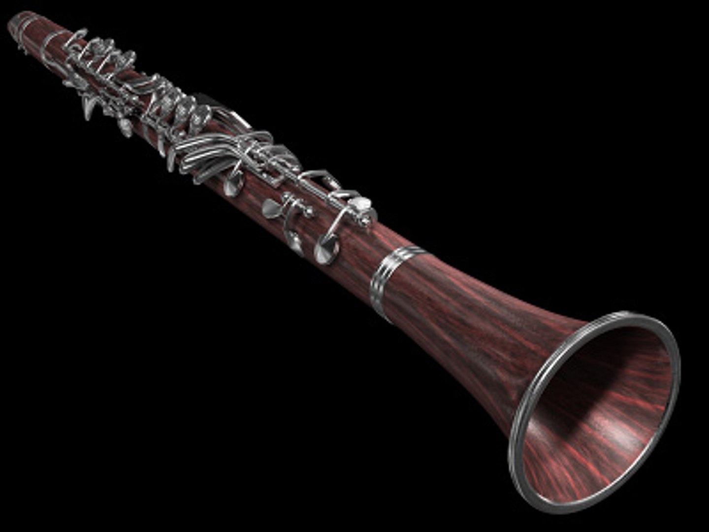 musical instrument clarinet 3d max