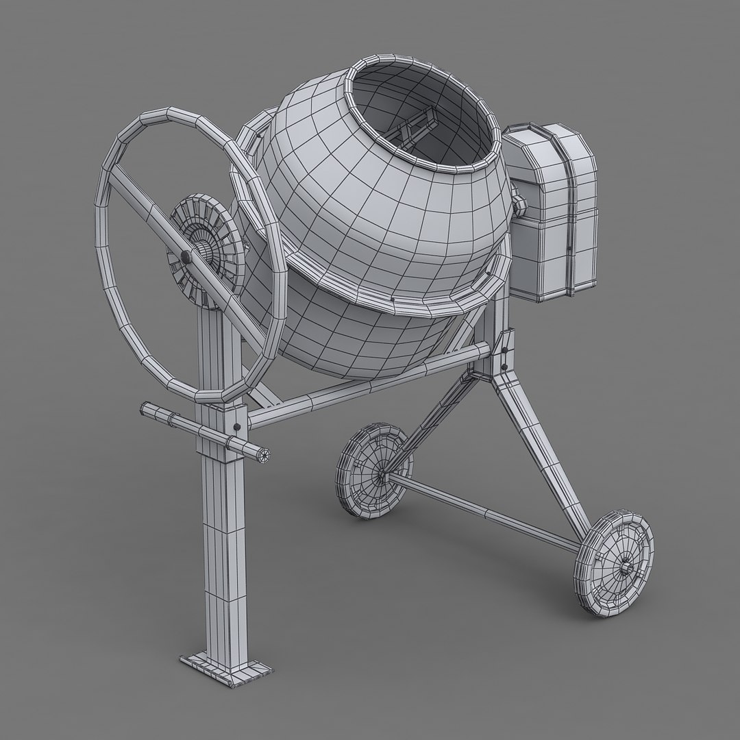 Concrete Mixer 3d Model