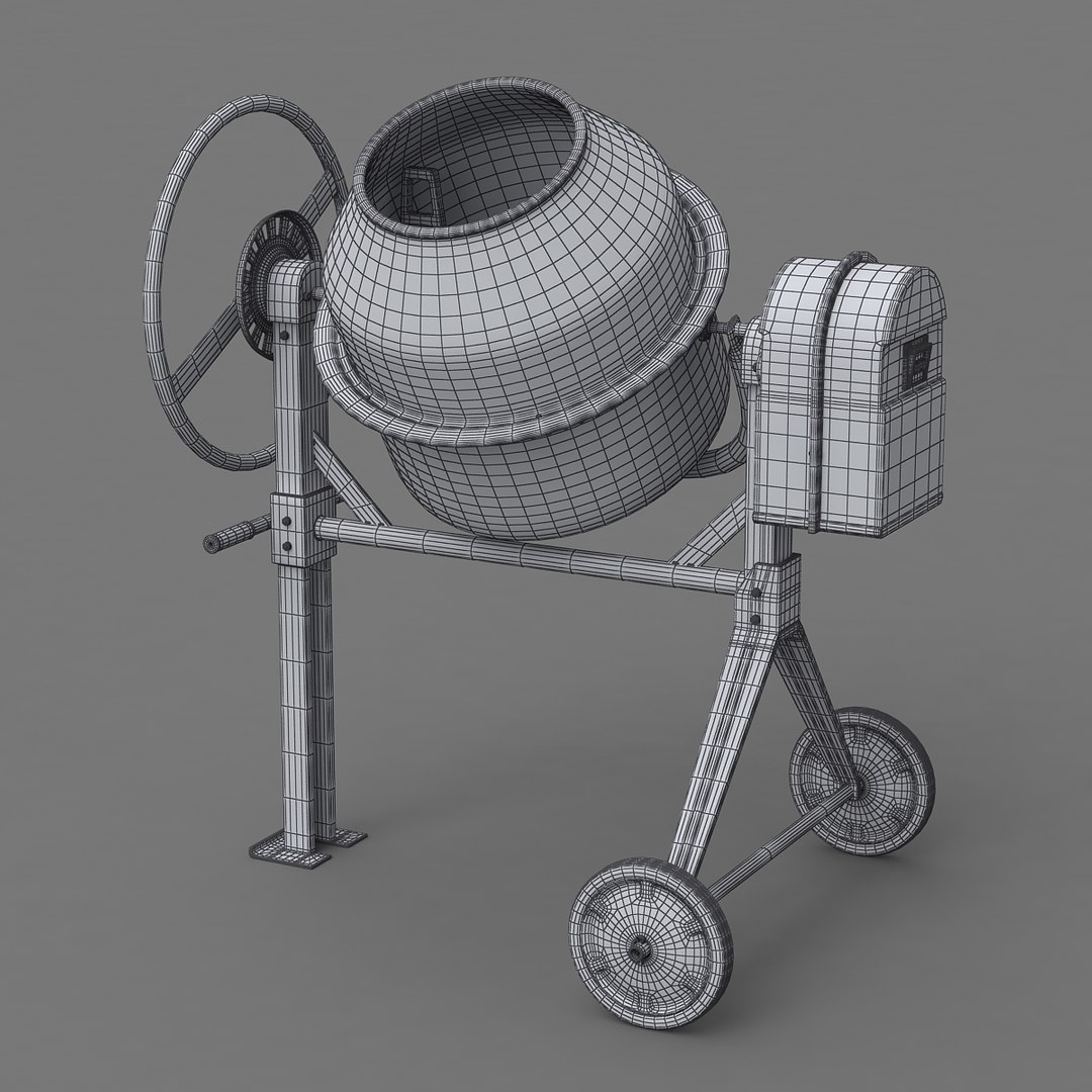Concrete Mixer 3d Model