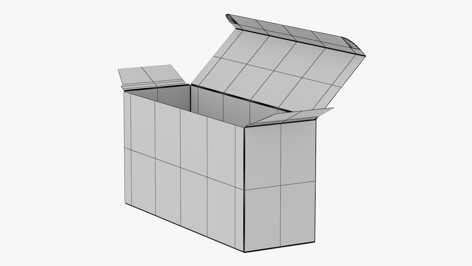 Open Packaging Box 04 3D model - TurboSquid 2054366