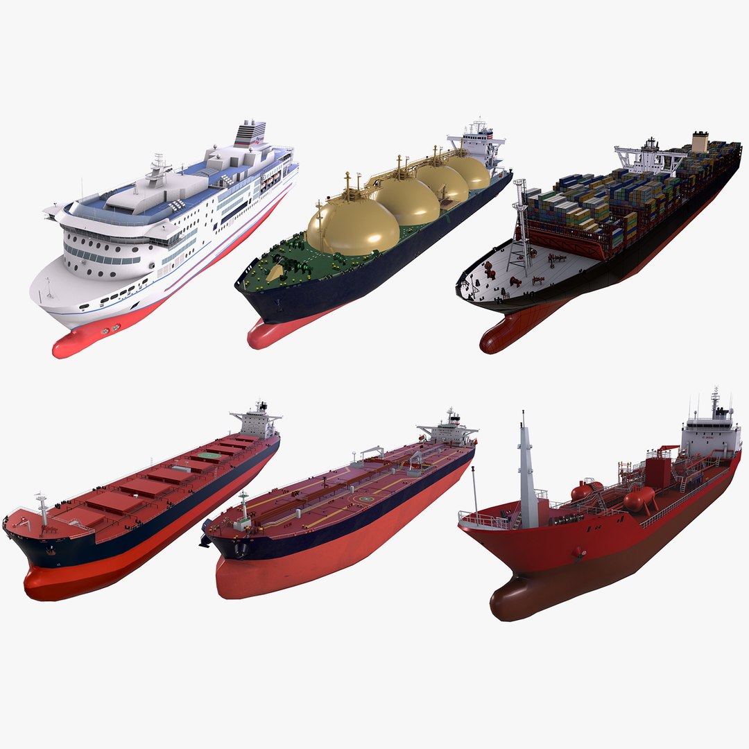 Industrial Ship Pack with LOD 3D model - TurboSquid 1880430