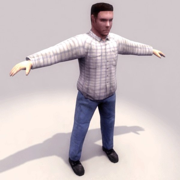 3d model human rigged