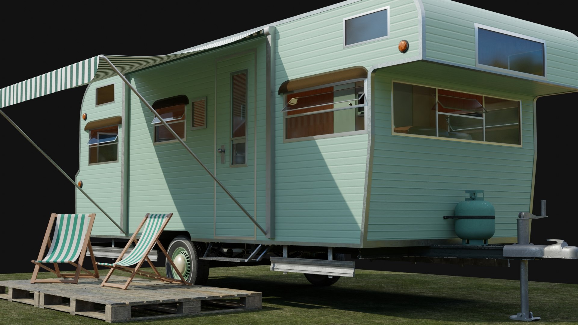 Vintage Caravan 3D - TurboSquid 1960045