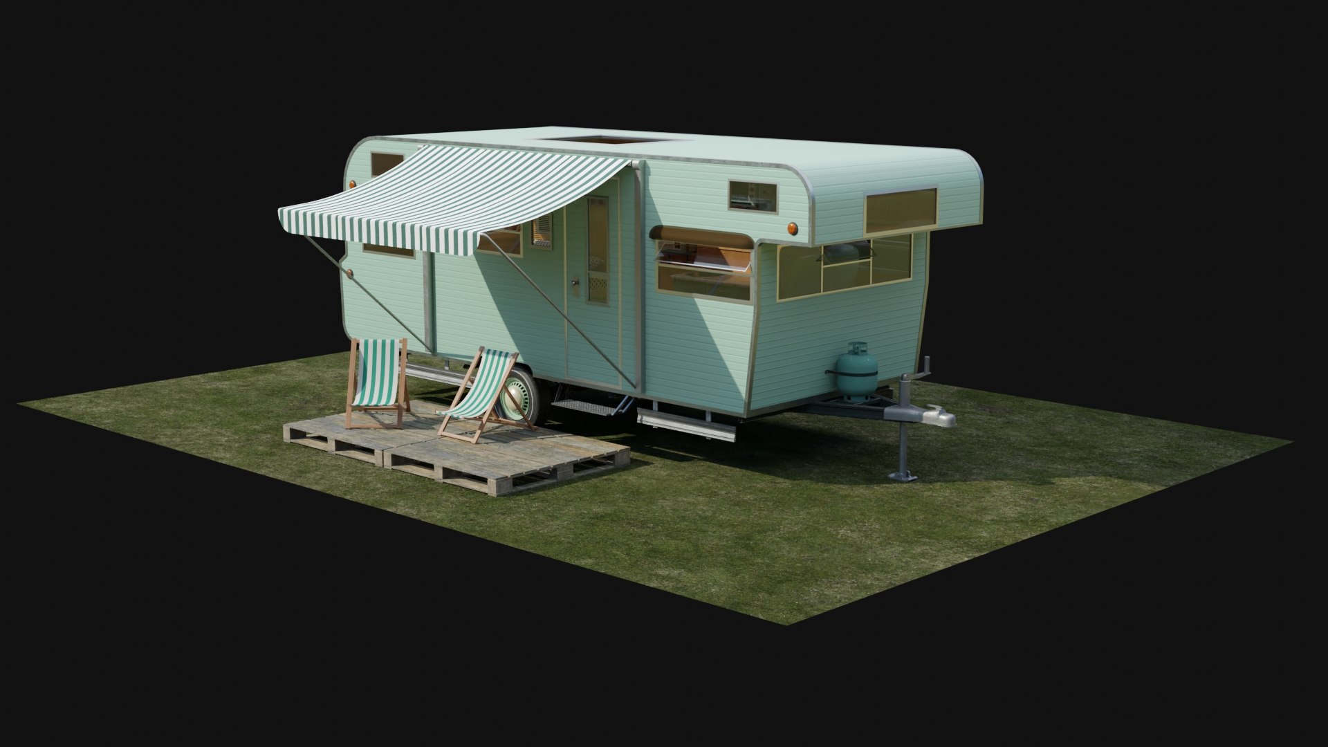 Vintage Caravan 3D - TurboSquid 1960045