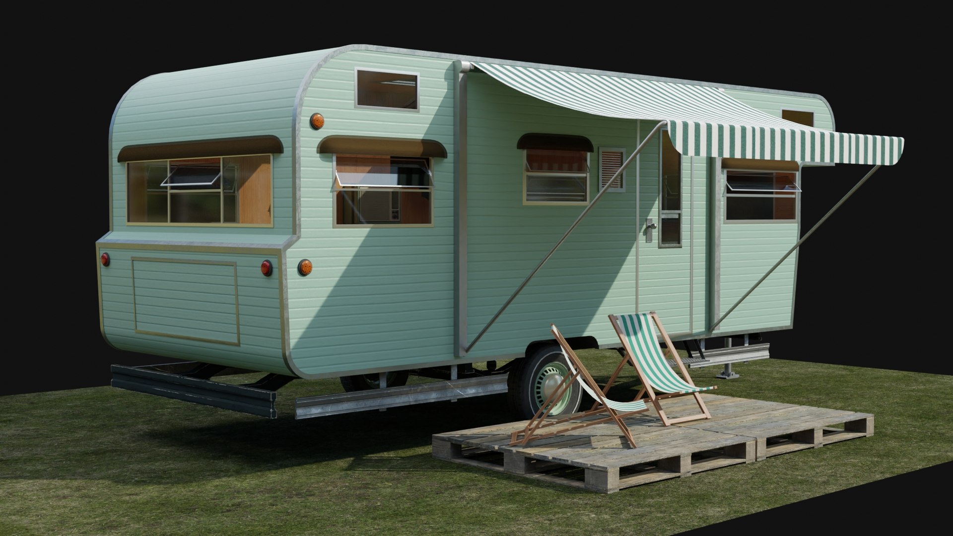 Vintage Caravan 3D - TurboSquid 1960045