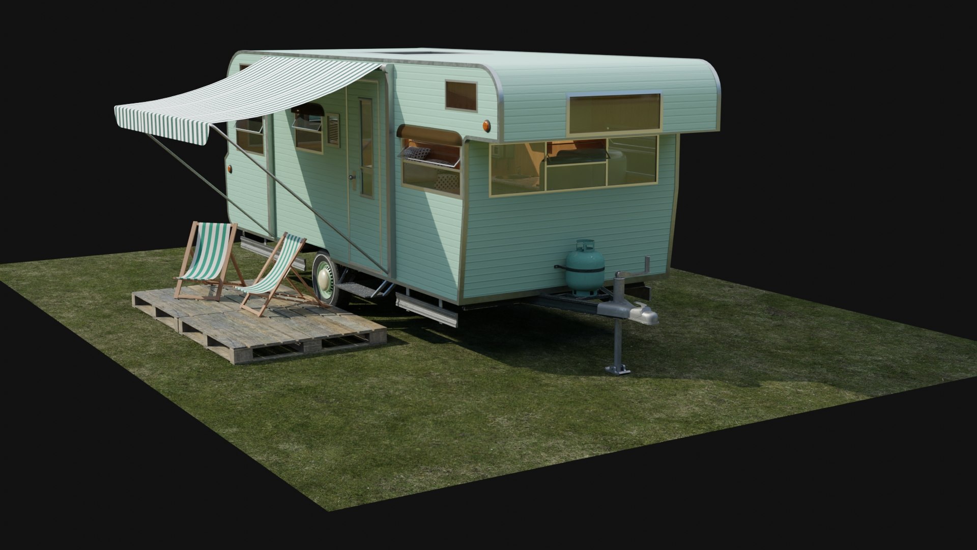 Vintage Caravan 3D - TurboSquid 1960045