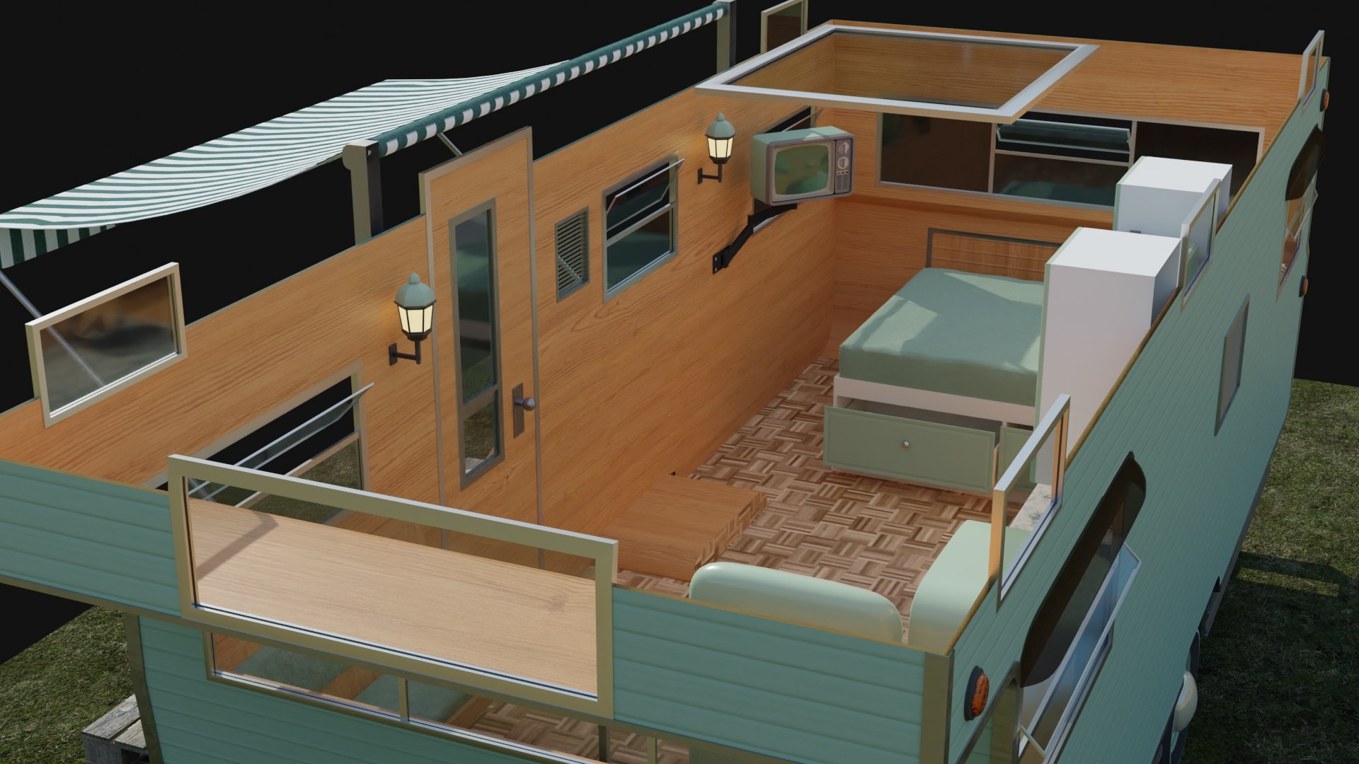 Vintage Caravan 3D - TurboSquid 1960045