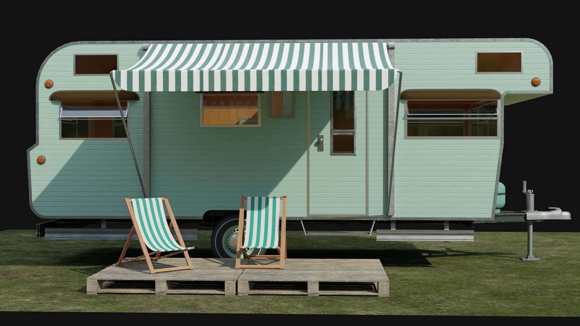 Vintage Caravan 3D - TurboSquid 1960045