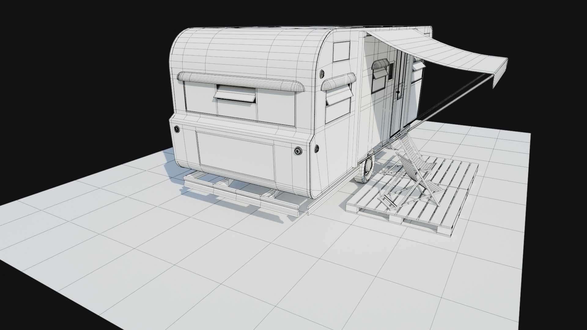 Vintage Caravan 3D - TurboSquid 1960045